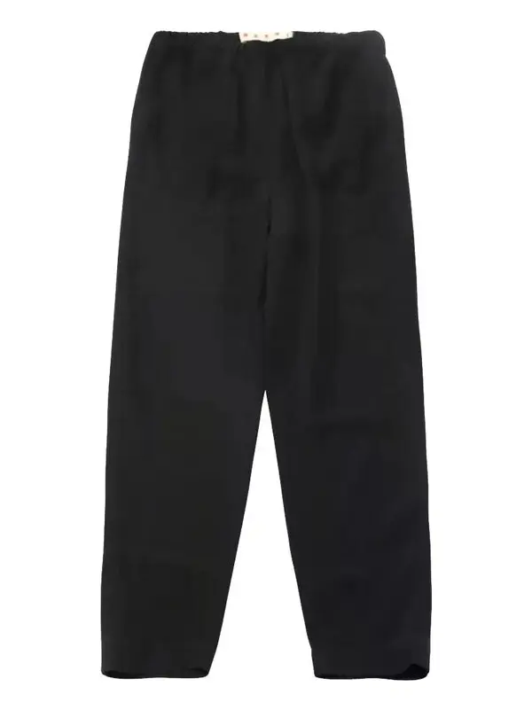 Marni Cropped Elasticated-waist Trousers - Black