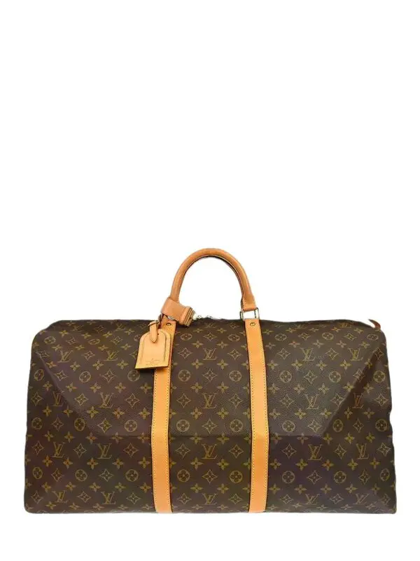 LOUIS VUITTON 2000 Keepall 60 Monogram Travel Bag - Brown