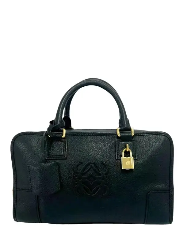 Loewe 2010-2026 Leather Amazona 28 Handbag - Black