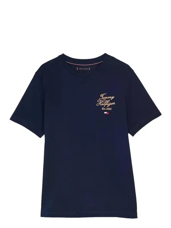 Tommy Hilfiger Logo-embroidered T-shirt - Blue