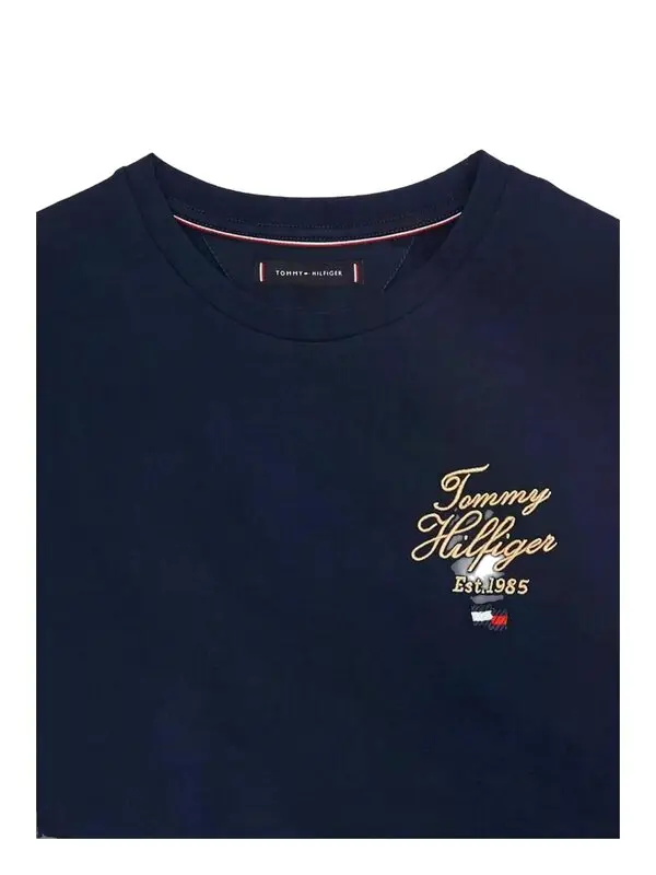 Tommy Hilfiger 1985 Collection Script Logo-embroidered T-shirt - Blue
