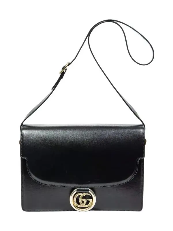 Gucci Gg Plaque Cross Body Bag - Black