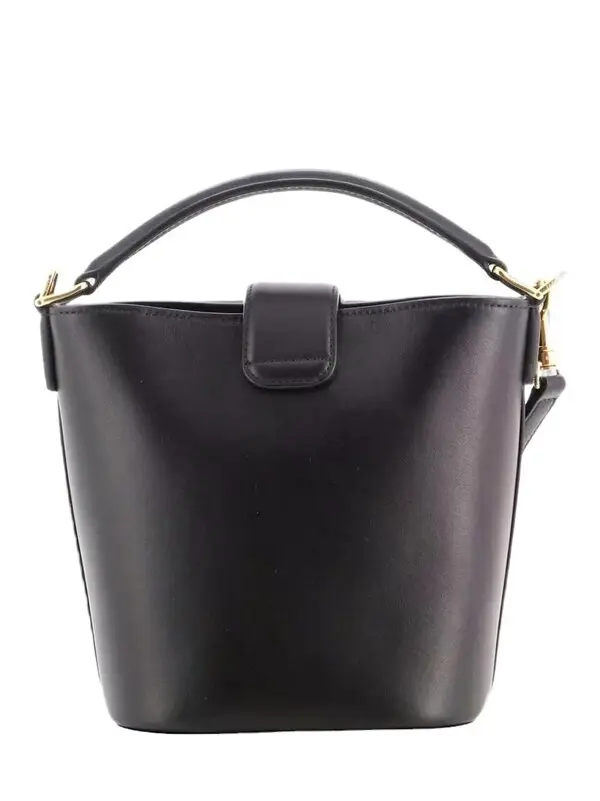 Celine Louise Bag Leather Small Bucket Bag - Black
