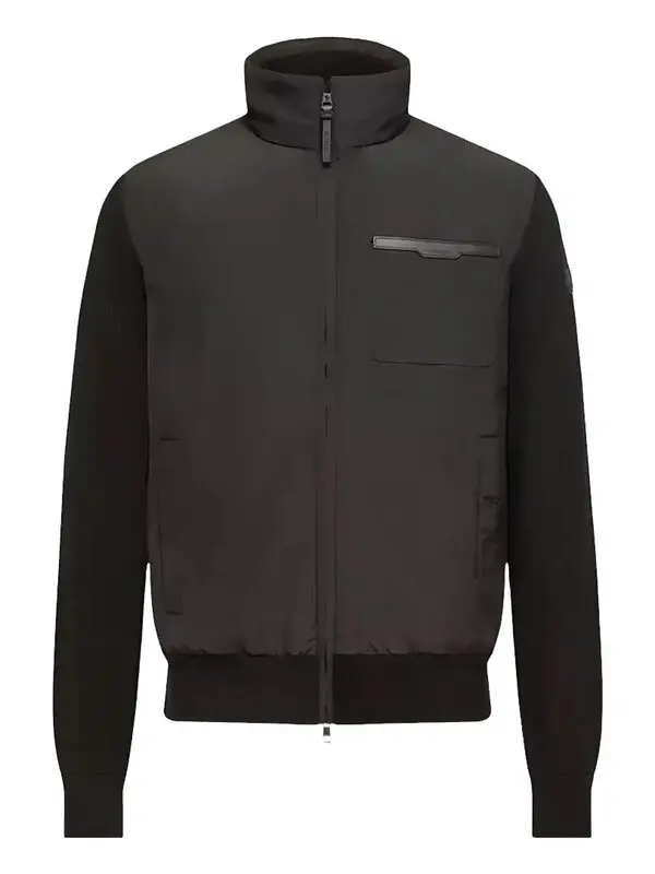 Moncler Padded Rib-knit Cardigan - Black