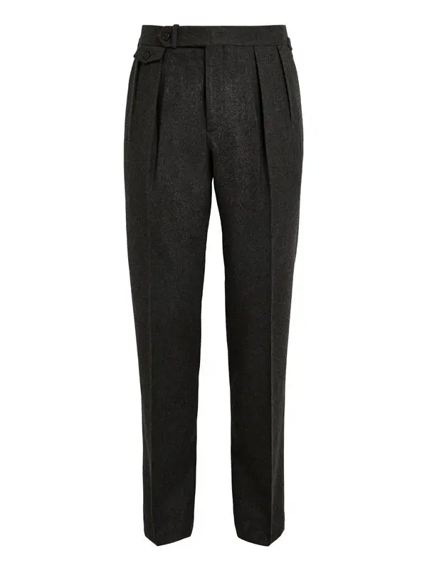 Polo Ralph Lauren Wool Pleated Trousers - Grey