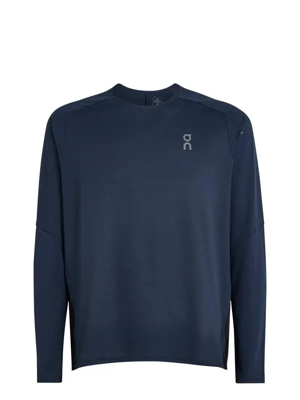 On Performance Lg-sleeve Running T-shirt - Blue