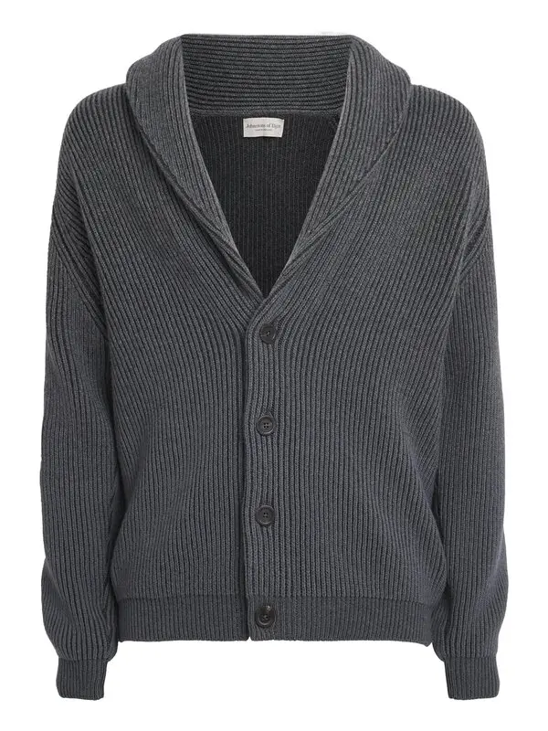 Johnstons Of Elgin Cashmere Shawl Collar Cardigan - Grey