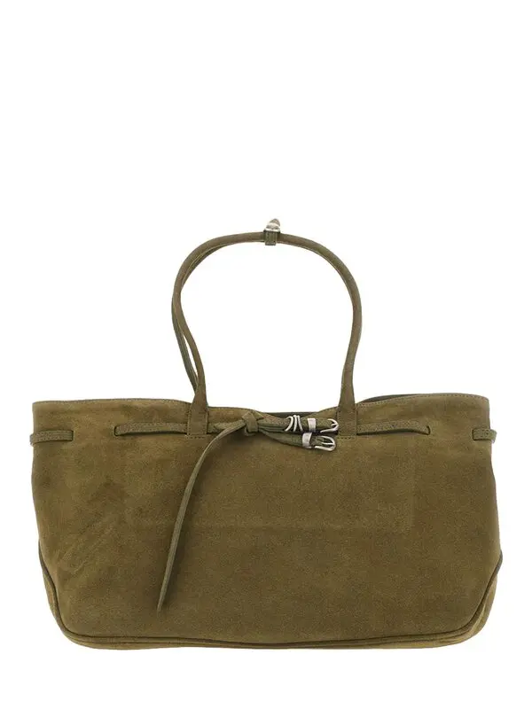 MARGESHERWOOD Suede Shoulder Bag - Green