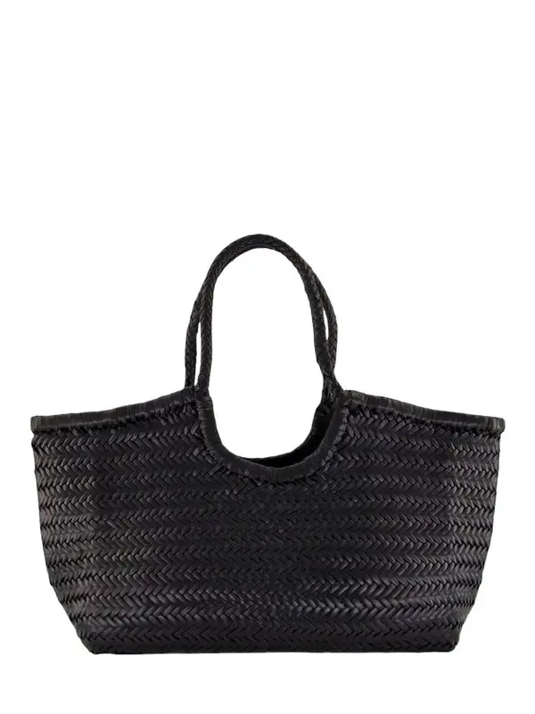 Dragon Diffusion Nantucket Woven Leather Shoulder Bag - Black