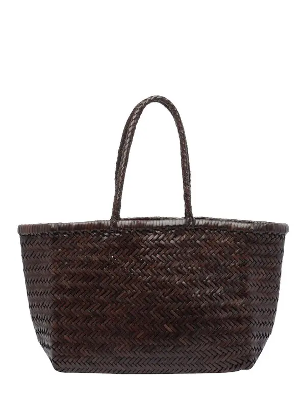 Dragon Diffusion Woven Leather Handbag - Dark