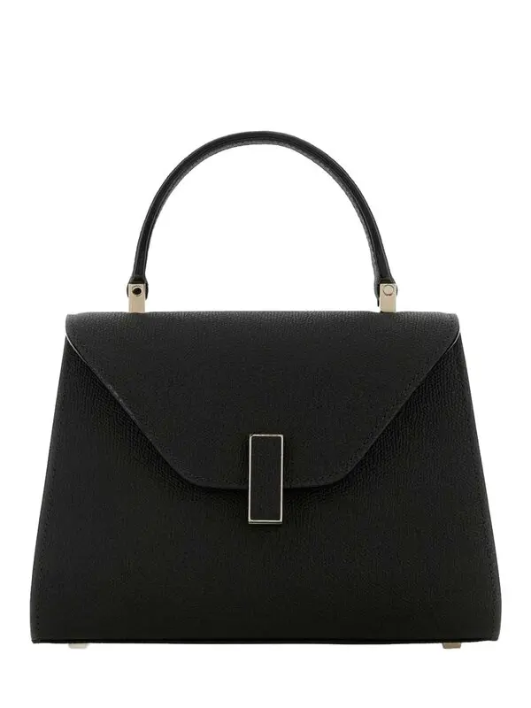 VALEXTRA Iside Mini Grained Calfskin Handbag With Shoulder Strap - Black