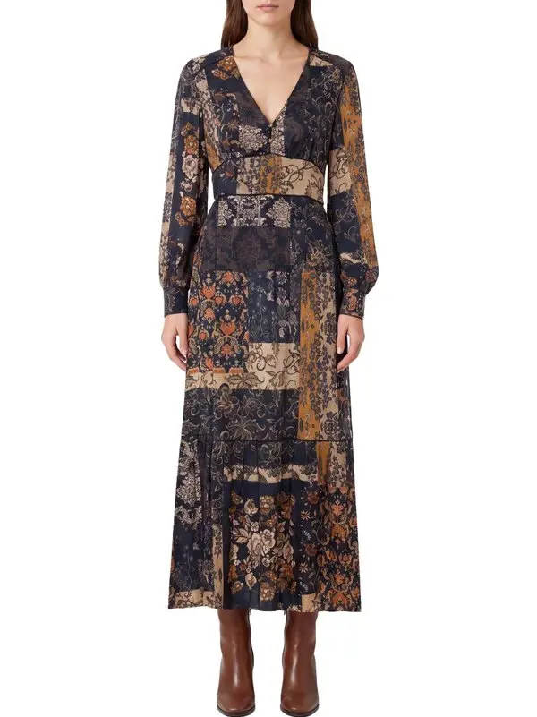 Liu Jo Paisley Print Viscose Midi Dress - Multicolor