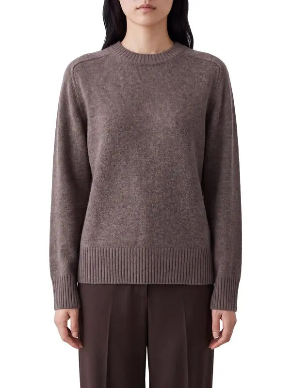 Loulou De Saison Pure Cashmere Crewneck Sweater - Brown