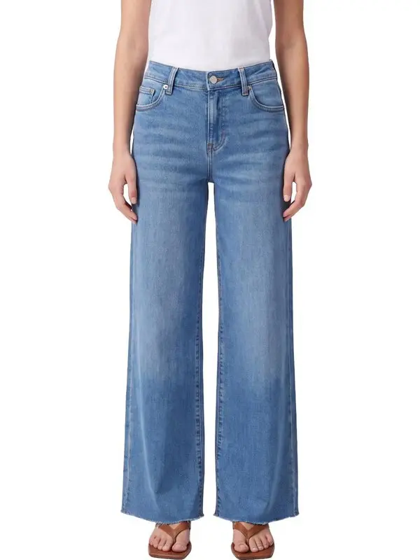 FRAME Le Slim Palazzo High-waist Wide-leg Jeans - Sky
