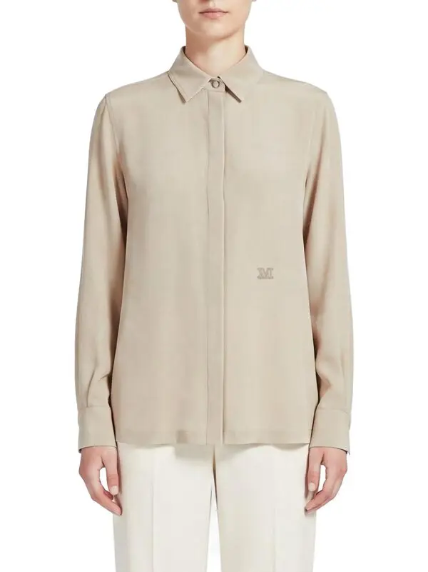 Max Mara Collared Long Sleeve Shirt - Grey