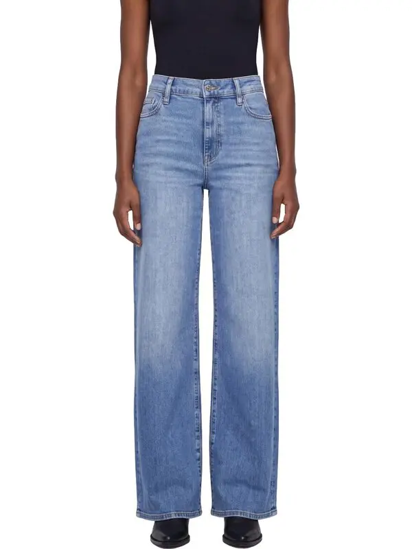 FRAME Le Slim Palazzo High-rise Wide-leg Jeans In Denim - Blue 1