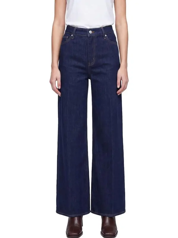 FRAME Le Slim Palazzo High-rise Wide-leg Jeans In Denim - Blue