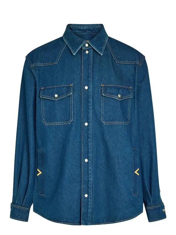 Valentino Garavani Denim Overshirt - Blue