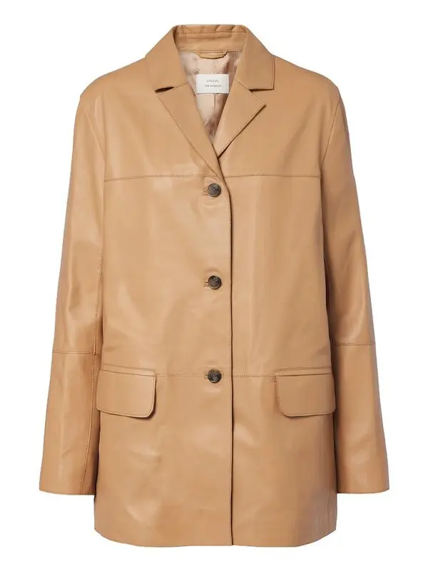 Loulou De Saison Nari Leather Jacket - Beige