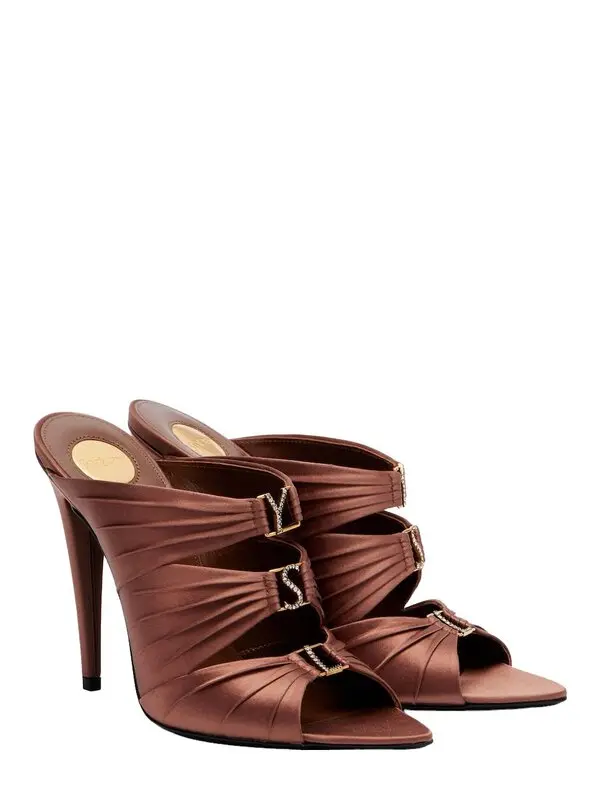 Saint Laurent Emilie Mules - Brown