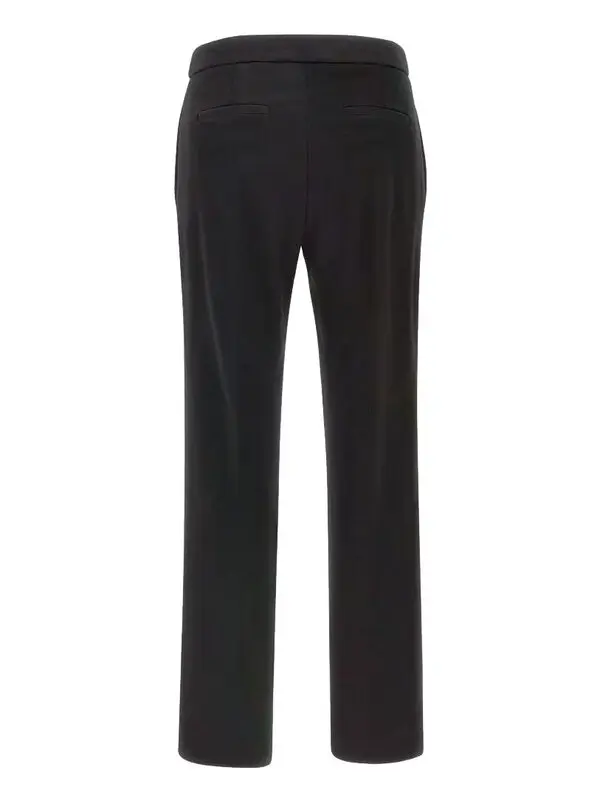 KAOS Straight-leg Slit-hem Trousers - Black