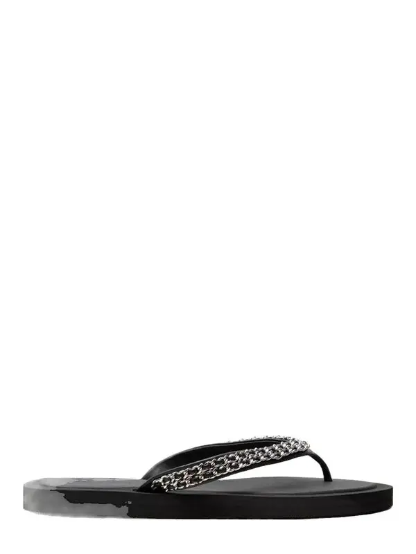 Tory Burch Kira Chain-link Flip-flops - Black