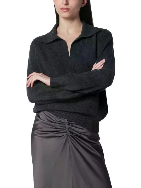 Victoria Beckham Polo-collar Sweater - Grey
