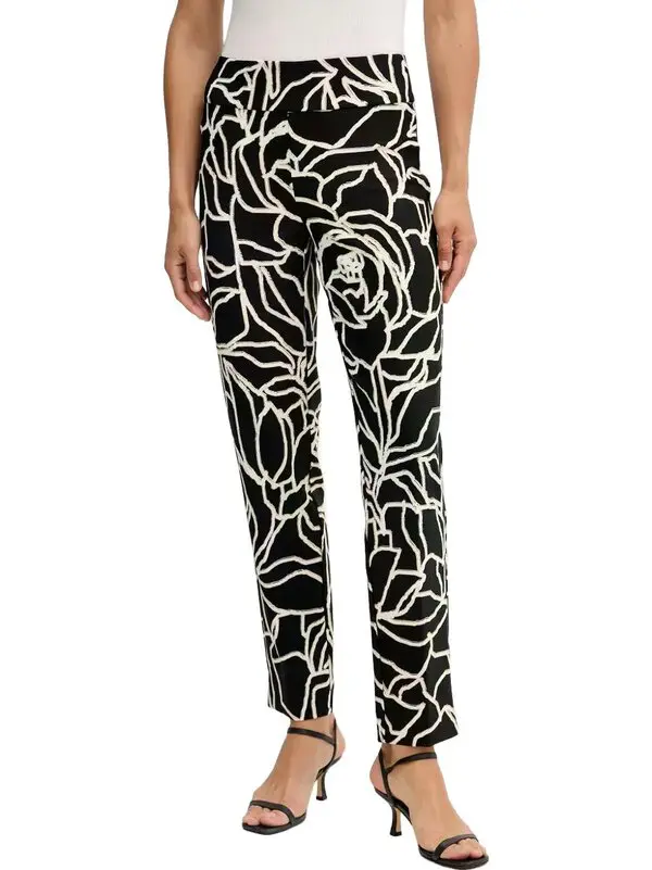 Joseph Ribkoff Abstract-print Trousers - Black