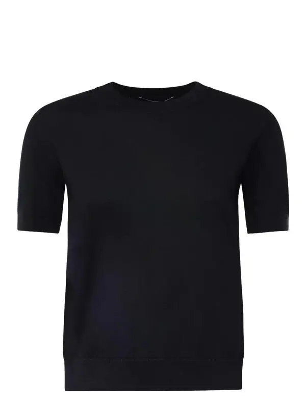 Max Mara Short-sleeve Knit Top - Black
