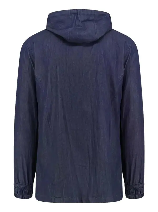 Kiton Zip-up Drawstring Lightweight Jacket - Blue