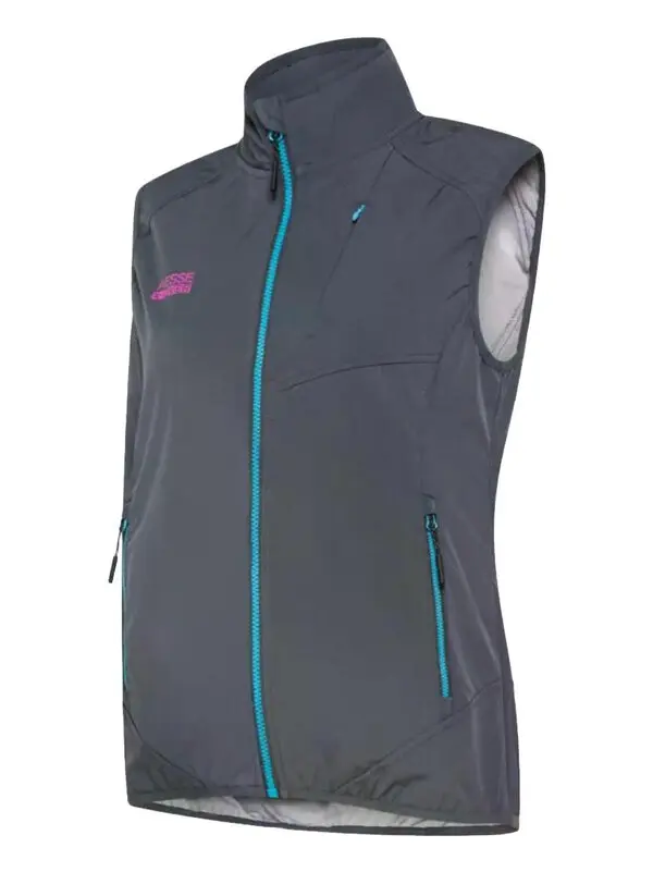 AESSE Rio Logo-print Zip-up Gilet - Grey