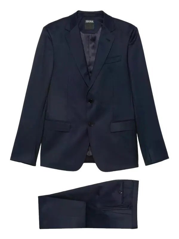Zegna Single-breasted Notch-lapel Suit - Blue