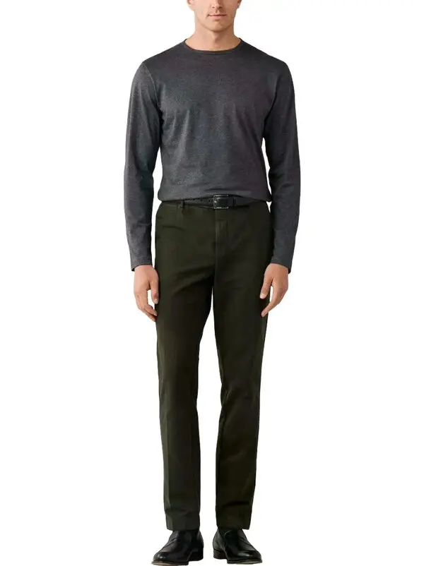 HACKETT LONDON Long-sleeve Pima Cotton T-shirt - Grey