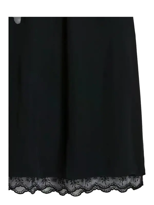 Simone Rocha Lace-trim Midi Skirt - Black