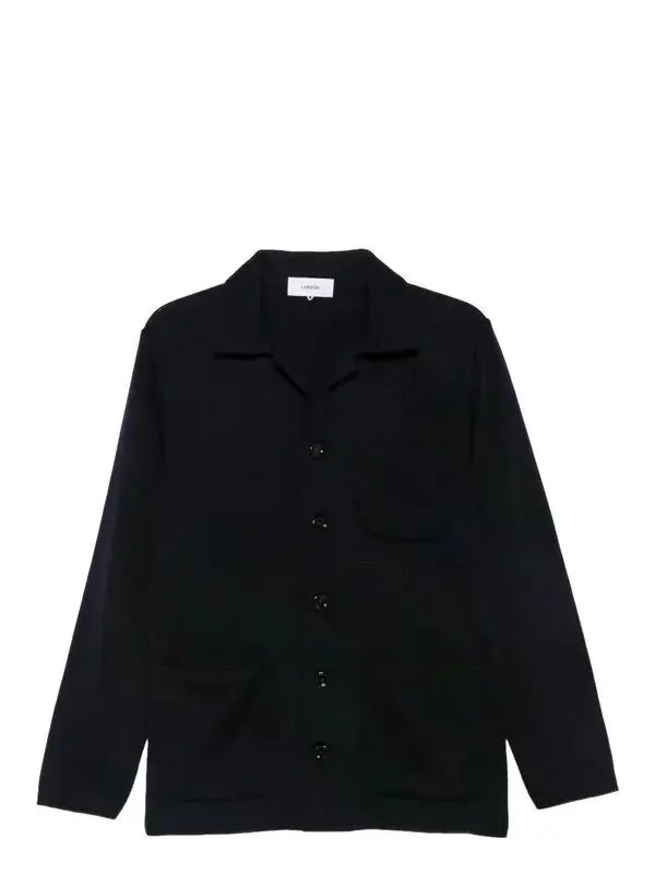 LARDINI Button-up Patch-pocket Jacket - Blue