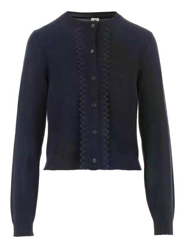 THE GARMENT Bergen Scalloped-trim Cardigan - Blue