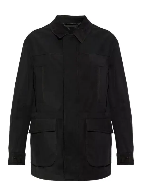 TOM FORD Twill Collar Field Jacket - Black