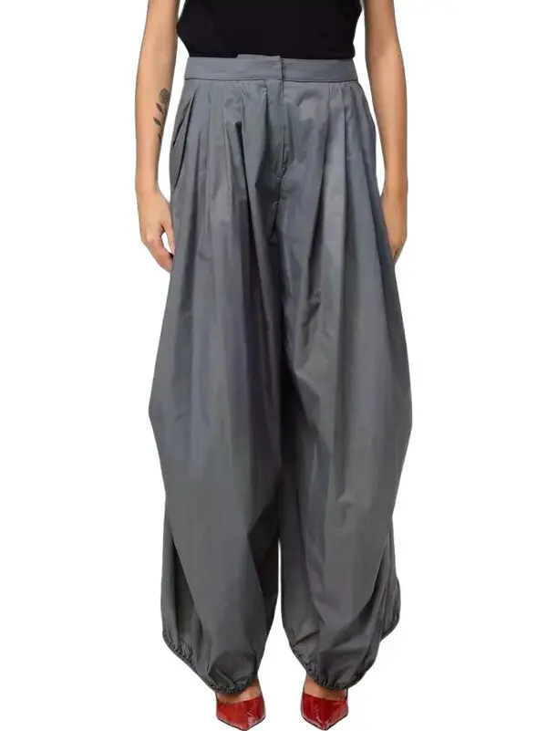 Emporio Armani Lightweight Nylon Wide-leg Trousers - Grey