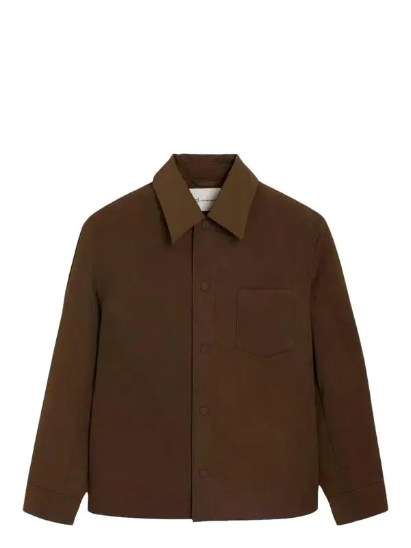 AMI Paris Patch-pocket Shirt Jacket - Brown