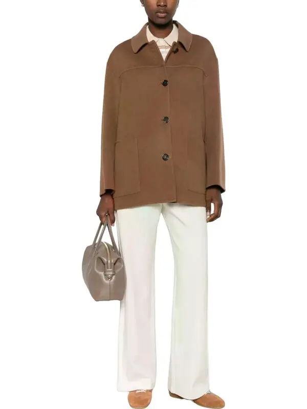 Max Mara Button-fastening Patch-pocket Jacket - Brown