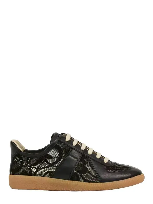 MAISON MARGIELA Replica Lace-panel Sneakers - Black