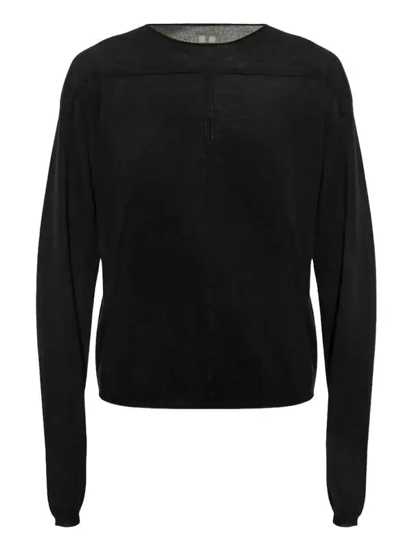 Rick Owens Wool Tower Pull Sweater - Black