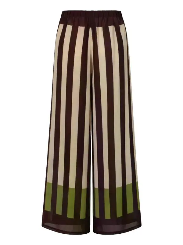 BAOBAB Striped Sheer Palazzo Pants - Brown