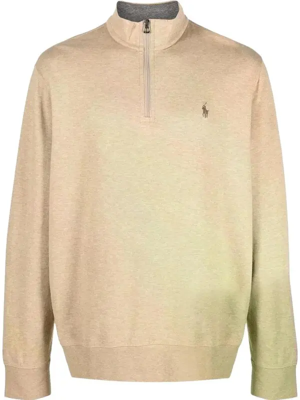 Polo Ralph Lauren Cotton-blend Jumper With Signature Polo Pony - Neutrals