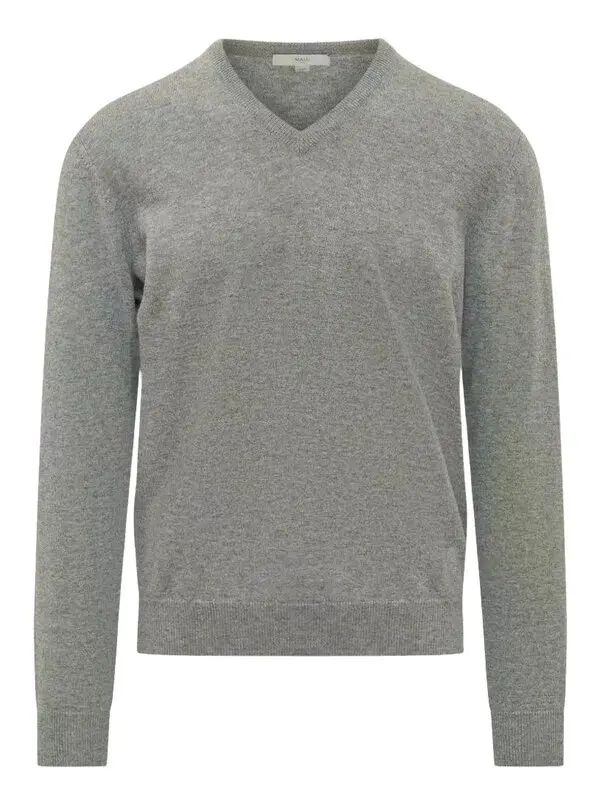 Malo V-neck Cashmere Sweater - Grey
