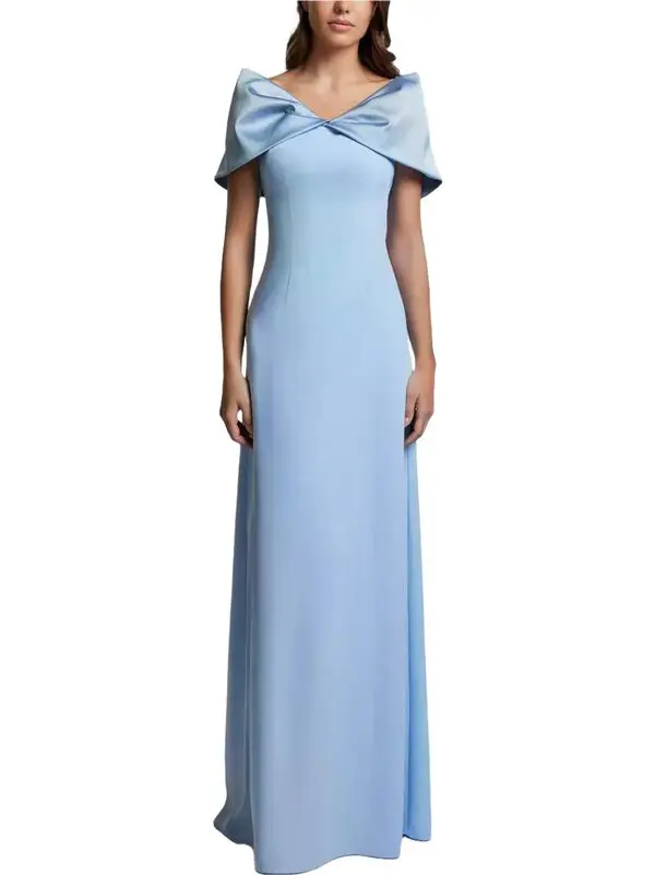 CRISTALLINI Belted Fluid Maxi Dress - Blue