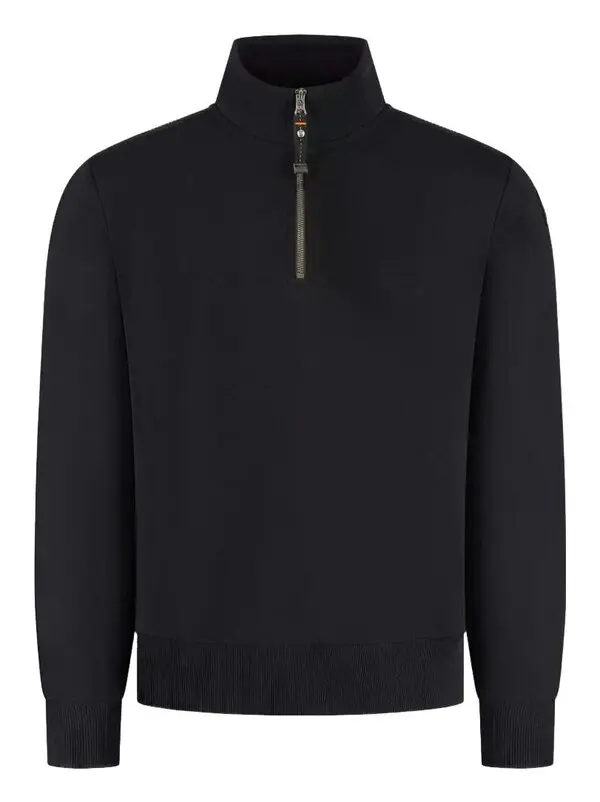 PARAJUMPERS Broad Peak Logo-patch Zip-fastening Sweater - Black