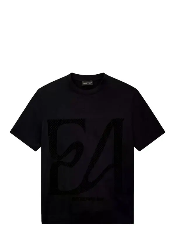Emporio Armani Logo-print Short-sleeve T-shirt - Black