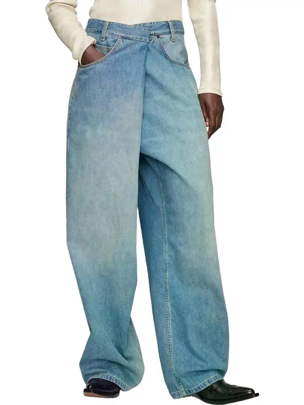 MAISON MARGIELA Wrap-front Denim Jeans - Washed Indigo