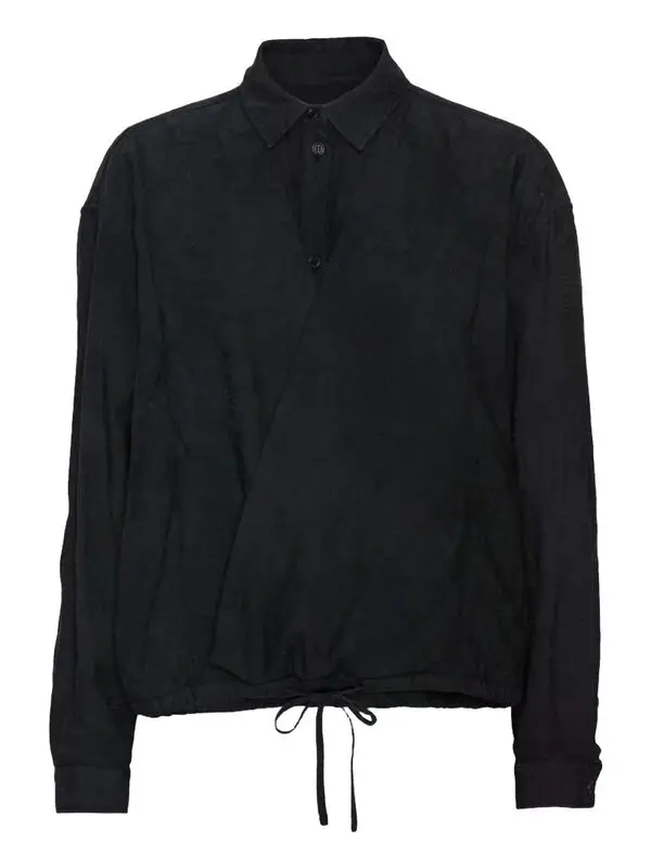 Henrik Vibskov Wrap-style Drawstring Shirt - Black